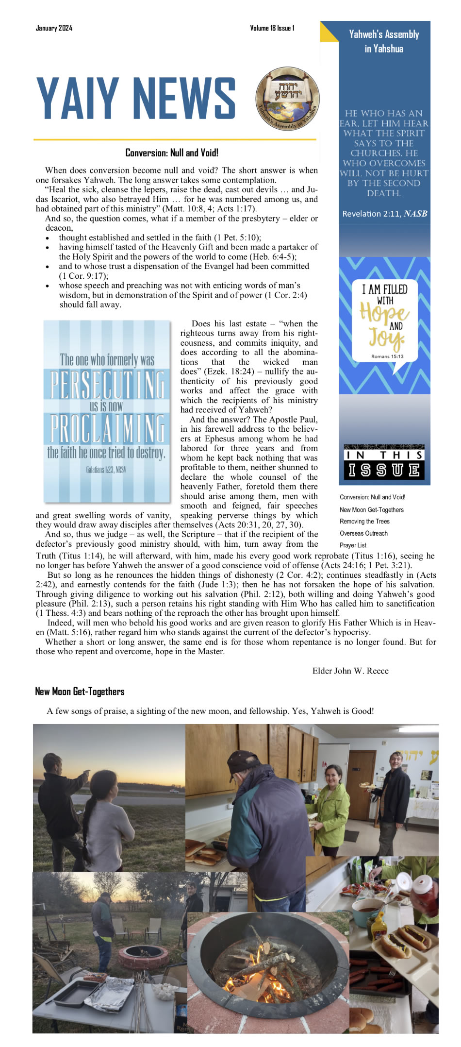 YAIY - January 2024 - Newsletter